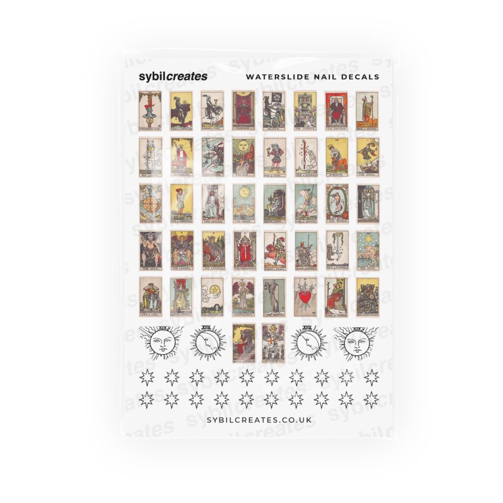 Tarot Cards Waterslide Nail Decals – Clear Transparent A6 Sheet | SHOP ...