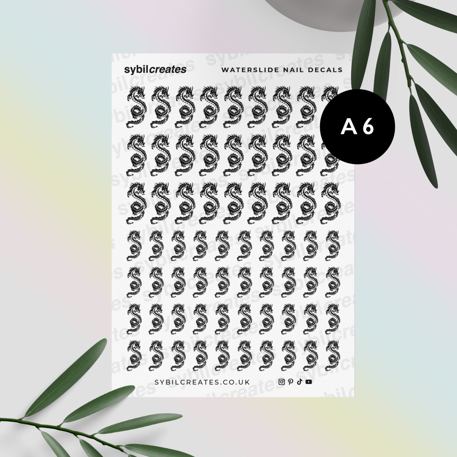 Red Dior Monogram Waterslide Nail Decals - Clear Transparent A6 Sheet ...