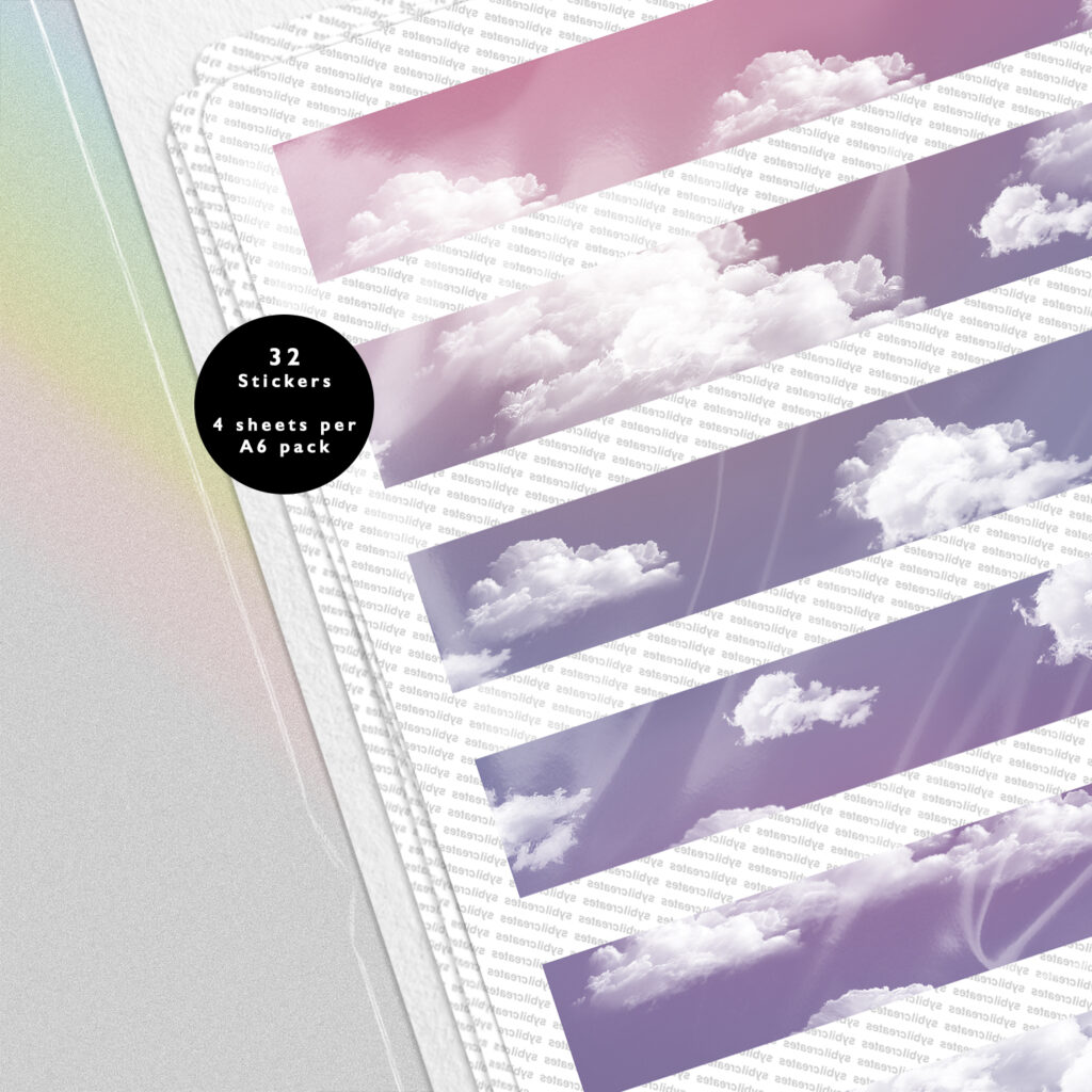 Pink and Purple Cow Print Washi Tape Stickers – 32 Stickers – 4 Sticker ...